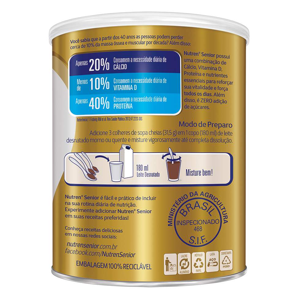 nutren senior 370g chocolate bkA BX