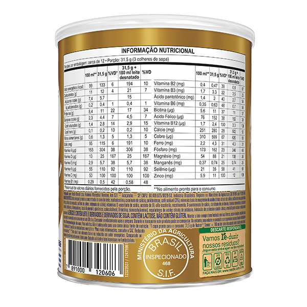 Nutren Senior 370g cafe com leite lata frente